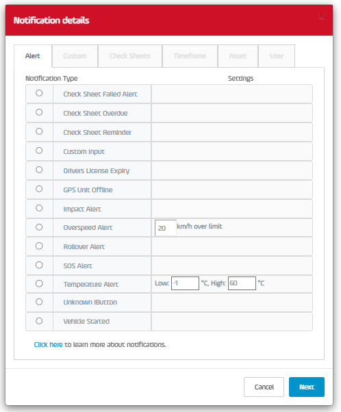 Notification Types – How can we help?